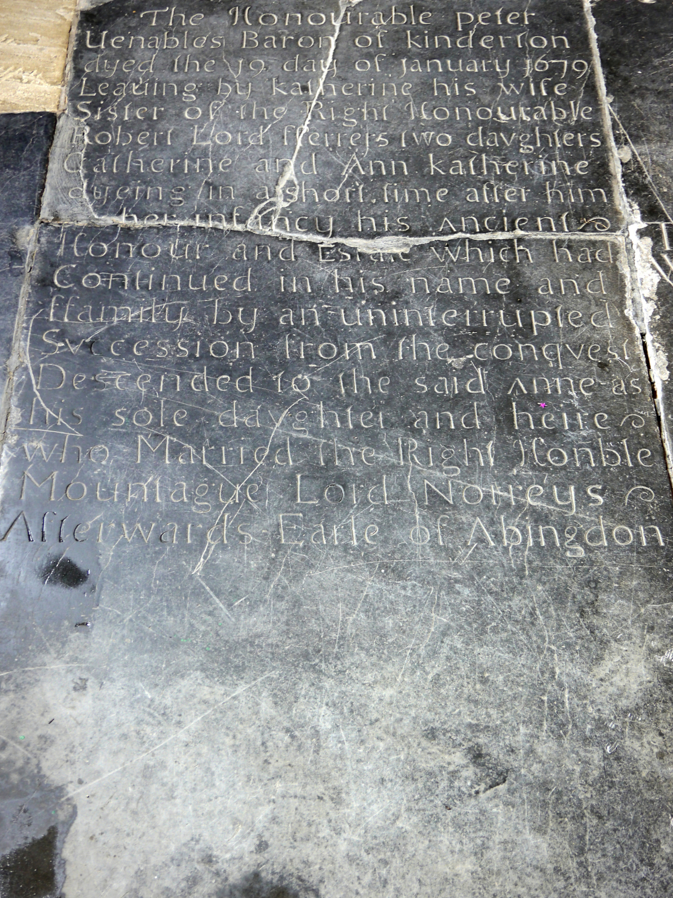 Although the tombstones are beyond the Venables chapel, it appears that ...